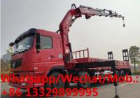 China Dongfeng T7 8*4 20TONS knuckle crane boom mounted on truck for sale, HOT SALE! 20tons cargo truck with crane for sale