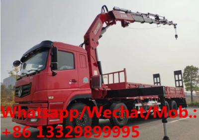 China Dongfeng T7 8*4 20TONS knuckle crane boom mounted on truck for sale, HOT SALE! 20tons cargo truck with crane for sale