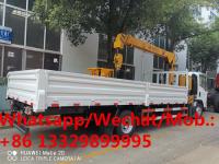 China Customized ISUZU brand 4*2 700P 190hp diesel 5tons telescopic crane boom mounted on truck for sale, truck with crane for sale