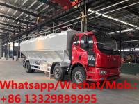 China Customized FAW J6 6*2 LHD 245hp diesel Euro 5 30cbm 15tons bulk animal feed transportation vehicle for sale,  feed truck for sale