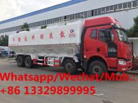 China brand new FAW 325hp diesel Euro 5 40cbm 20tons electronic/hydraulic discharging bulk feed truck for sale, for sale