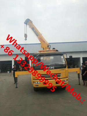 China 2020s new dongfeng 4tons flatbed wrecker tow truck with 3.5T/4T/5T telescopic crane boom for sale, wrecker towing truck for sale