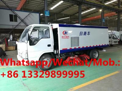 China HOT SALE! ISUZU 100P 4*2 LHD 98hp diesel road sweeper truck, customized Japan brand ISUZU Euro 4 street sweeeping truck for sale