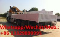 China Customized best price SINO TRUK HOWO 8*4 LHD 14tons knuckle truck with crane for sale, HOWO cargo truck with crane for sale