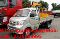 China cheapest price new smallest zhongqi gasoline 1tons cargo truck with crane for sale, mini new truck with crane for sale for sale
