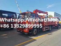 China customized best price SINO TRUK HOMAN 4*2 LHD 6.3tons telescopic crane mounted on truck for sale, truck with crane for sale