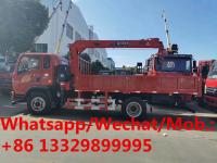 China customized best price SINO TRUK HOMAN 4*2 LHD 6.3tons telescopic crane mounted on truck for sale, truck with crane for sale