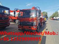 China customized best price SINO TRUK HOMAN 4*2 LHD 6.3tons telescopic crane mounted on truck for sale, truck with crane for sale