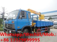 China HOT SALE! high quality and competitive price Dongfeng 6.3tons telescopic crane boom mounted on truck,  truck crane for sale