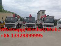 China Isuzu Brand 4*2 LHD 6.3T telescopic crane boom mounted on truck for sale, HOT SALE! ISUZU cargo truck with crane for sale