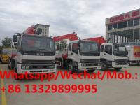 China Isuzu Brand 4*2 LHD 6.3T telescopic crane boom mounted on truck for sale, HOT SALE! ISUZU cargo truck with crane for sale