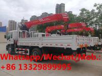 China Isuzu Brand 4*2 LHD 6.3T telescopic crane boom mounted on truck for sale, HOT SALE! ISUZU cargo truck with crane for sale