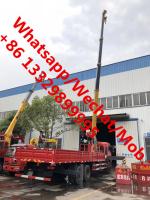 China Dongfeng brand 6*4 12tons-14tons telescopic crane boom mounted on truck for sale, cargo truck with crane for sale for sale