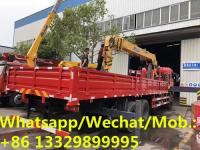 China Dongfeng brand 6*4 12tons-14tons telescopic crane boom mounted on truck for sale, cargo truck with crane for sale for sale