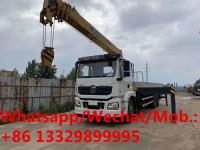 China SHACMAN Brand 6*4 LHD 240hp diesel Euro 5 10-12tons telescopic crane boom mounted on truck for sale, truck with crane for sale