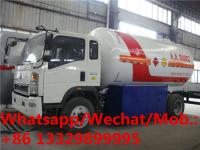China Customized SINO TRUK HOWO 4*2 LHD 10m3 LPG Gas filling Truck with flow-meter for AA RANO from Nigeria, for sale