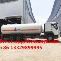 China SINO TRUK HOWO 6*4 LHD 25,000L LPG Gas Tank Truck for sale, HOT SALE!  HOWO bulk propane gas tanker delivery truck for sale