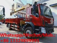 China HOT SALE! Liuqi 4*2 8tons telescopic crane mounted on truck, high quality and competitive price 8T truck with crane for sale