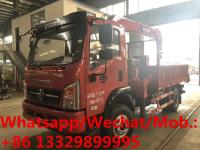China new brand dayun 2tons mini cargo truck with crane for sale, high quality and best price telescopi crane boom on truck for sale