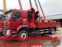 China new best price Liuqi 4*2 8tons knuckle crane boom mounted on truck for sale, LIUQI 8tons folded truck with crane for sale