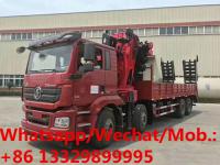 China new SHACMAN M3000 336hp 30tons folded crane mounted on truck with hydraulic ladder for sale,truck mounted on crane for sale