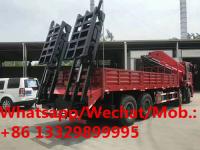 China new SHACMAN M3000 336hp 30tons folded crane mounted on truck with hydraulic ladder for sale,truck mounted on crane for sale