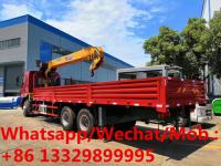 China LIUQI brand 6*4 LHD 12tons yuchai 290hp 12T telescopic crane boom mounted on truck for sale, caego truck with crane for sale