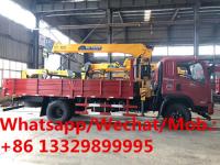 China HOT SALE! cheapest price dongfeng yuhu 140hp diesel Euro 5 5tons telescopic crane mounted on truck, truck with crane for sale