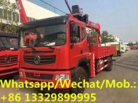 China HOT SALE! Dongfeng T5 4*2 LHD 8tons yuchai 180hp diesel telescopic crane boom mounted on truck, cargo truck with crane for sale