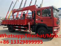 China HOT SALE! Dongfeng T5 4*2 LHD 8tons yuchai 180hp diesel telescopic crane boom mounted on truck, cargo truck with crane for sale