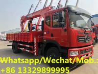 China HOT SALE! Dongfeng T5 4*2 LHD 8tons yuchai 180hp diesel telescopic crane boom mounted on truck, cargo truck with crane for sale