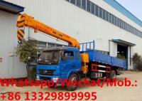China HOT SALE! YUEJIN 4*2 diesel 3.2tons telescopic crane boom mounted on truck, Customized cheaper cargo truck with crane for sale
