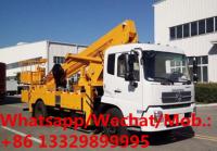 China high quality dongfeng tianjin 4*2 28m telescopic crane boom lift bucket truck for sale, HOT SALE! telescopic aerial work for sale