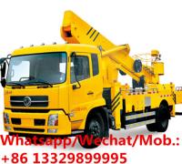 China high quality dongfeng tianjin 4*2 28m telescopic crane boom lift bucket truck for sale, HOT SALE! telescopic aerial work for sale