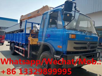 China Dongfeng 153 4*2 LHD 8tons telescopic crane boom mounted on truck for sale, Customized CLW 8tons cargo truck with crane for sale
