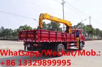 China high quality Dayun 4*2 LHD 170hp diesel 6.3tons telescopic truck with crane for sale, mobile crane mounted on truck for sale