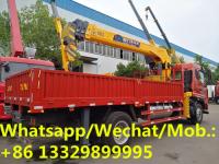 China SINO TRUK WANGPAI 6.3tons-8tons telescopic crane boom mounted on truck for sale, cargo truck with telescopic crane boom for sale