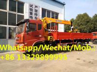 China SINO TRUK WANGPAI 6.3tons-8tons telescopic crane boom mounted on truck for sale, cargo truck with telescopic crane boom for sale