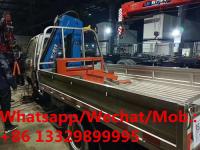China Customized BEIQI HEIBAO gasoline engine 2tons knuckle crane boom mounted on truck for sale, folded truck with crane for sale