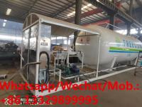China HOT SALE! Customized CLW 10tons skid lpg gas station with 2 lpg gas dispensers, skid lpg gas tanker with lpg dispensers for sale