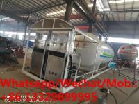 China HOT SALE! Customized CLW 10tons skid lpg gas station with 2 lpg gas dispensers, skid lpg gas tanker with lpg dispensers for sale
