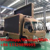 China ISUZU brand diesel 3 Sides P5 Mobile Billboard Truck Outdoor Digital LED TV Truck for sale, best price mobile LED truck for sale