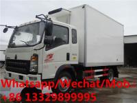 China SINO TRUK HOWO 4*2 6 wheels light duty right hand drive howo refrigerated truck for sale, best price cold van truck, for sale