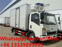 China SINO TRUK HOWO 4*2 6 wheels light duty right hand drive howo refrigerated truck for sale, best price cold van truck, for sale