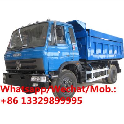 China good quality and best price 6 wheels 8t garbage dumper truck with hydraulic cover for sale, dongfeng 170hp dump tipper for sale