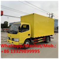 China HOT SALE! high quality and good price diesel dongfeng 3T-5T VAN BOX BODY TRUCK, cargo van transported vehicle for sale