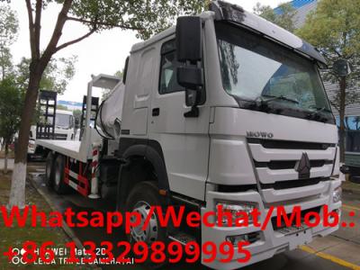 China HOT SALE! SINO TRUK HOWO 6*4 RHD 14T flatbed truck with knuckle crane boom, folded crane boom mounted on truck for sale for sale