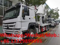 China HOT SALE! SINO TRUK HOWO 6*4 RHD 14T flatbed truck with knuckle crane boom, folded crane boom mounted on truck for sale for sale
