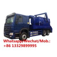 China HOT SALE! SINO TRUK HOWO 10CBM skid loader garbage truck for sale, best price swing arm garbage vehicle for sale for sale