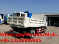 China cheaper price SINO TRUK HOWO 4*2 4tons diesel dump tipper truck for sale, new brand stone and coals transported vehicle for sale